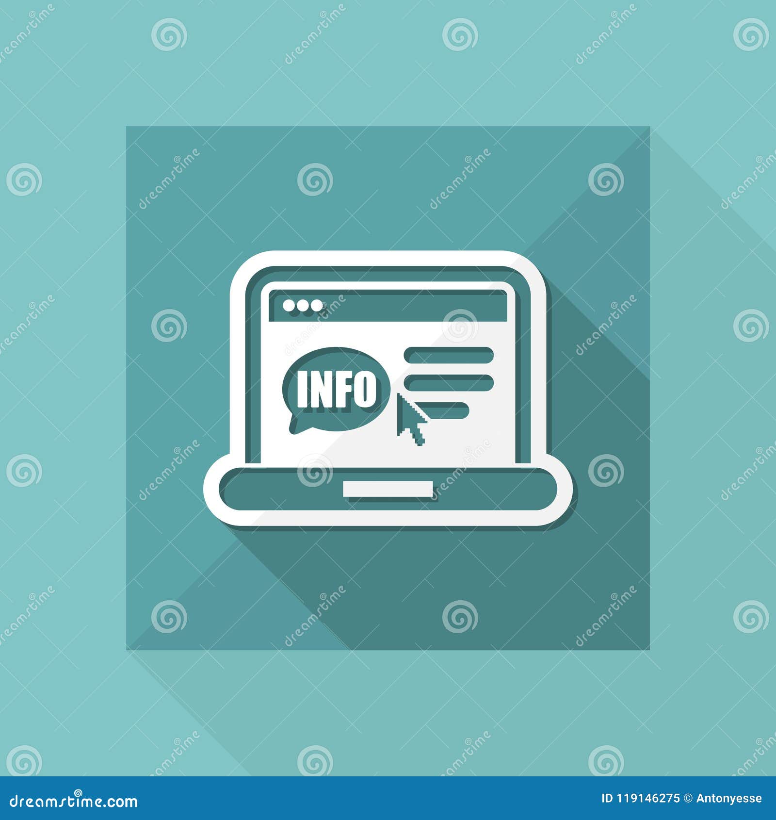 Website info icon stock vector. Illustration of webdesign - 119146275