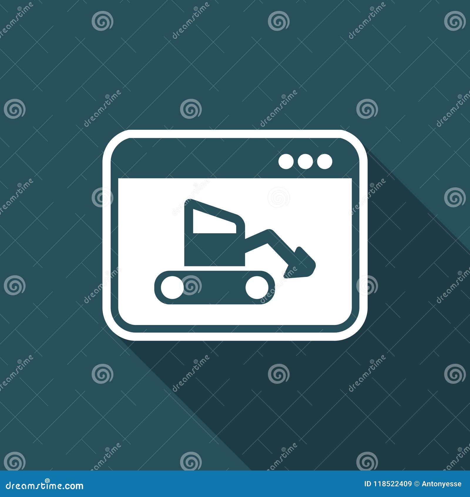 Work in Progress - Vector Flat Minimal Icon Stock Vector - Illustration ...