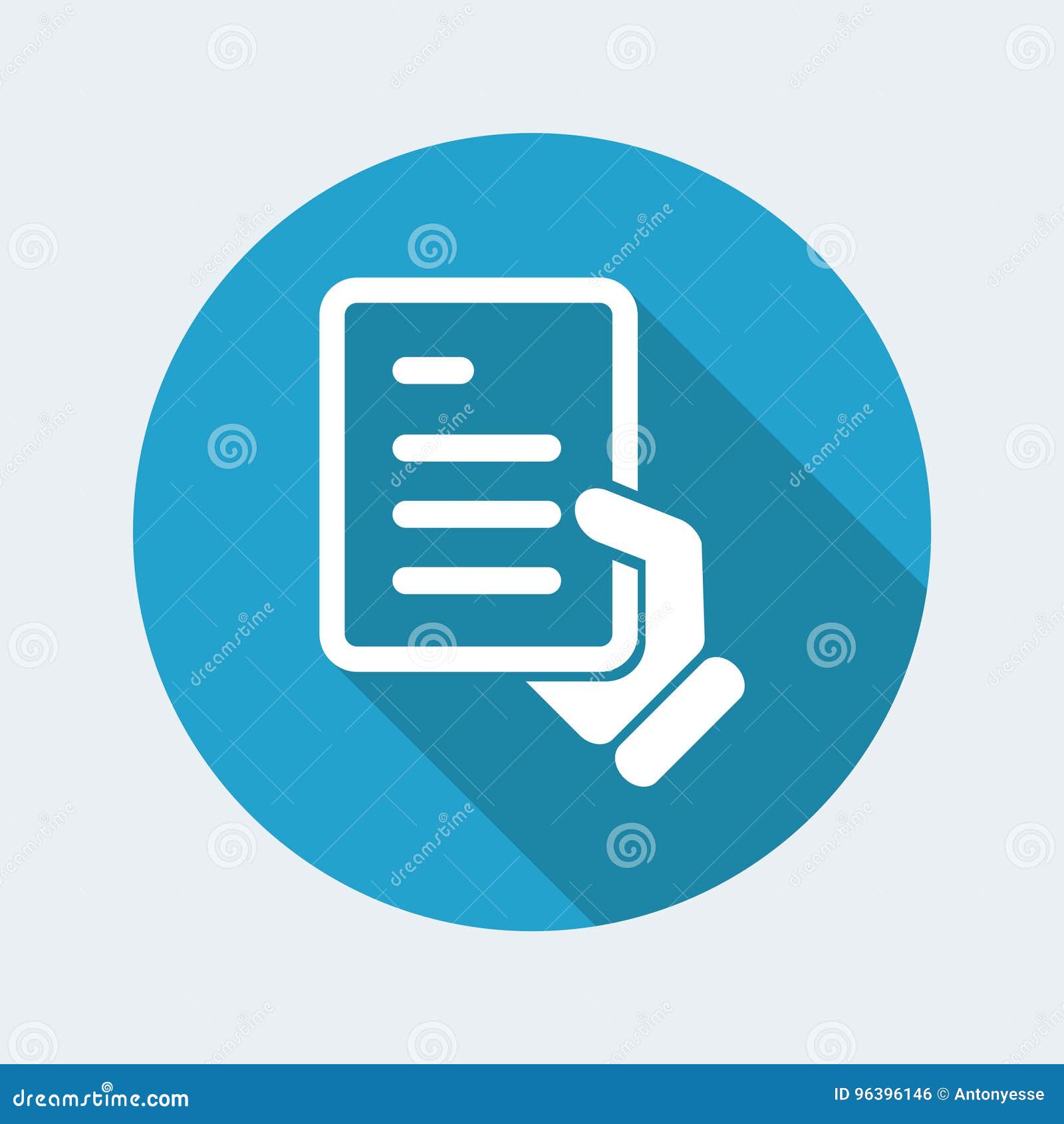 Vector Illustration of Single Isolated Document Handing Icon Stock ...