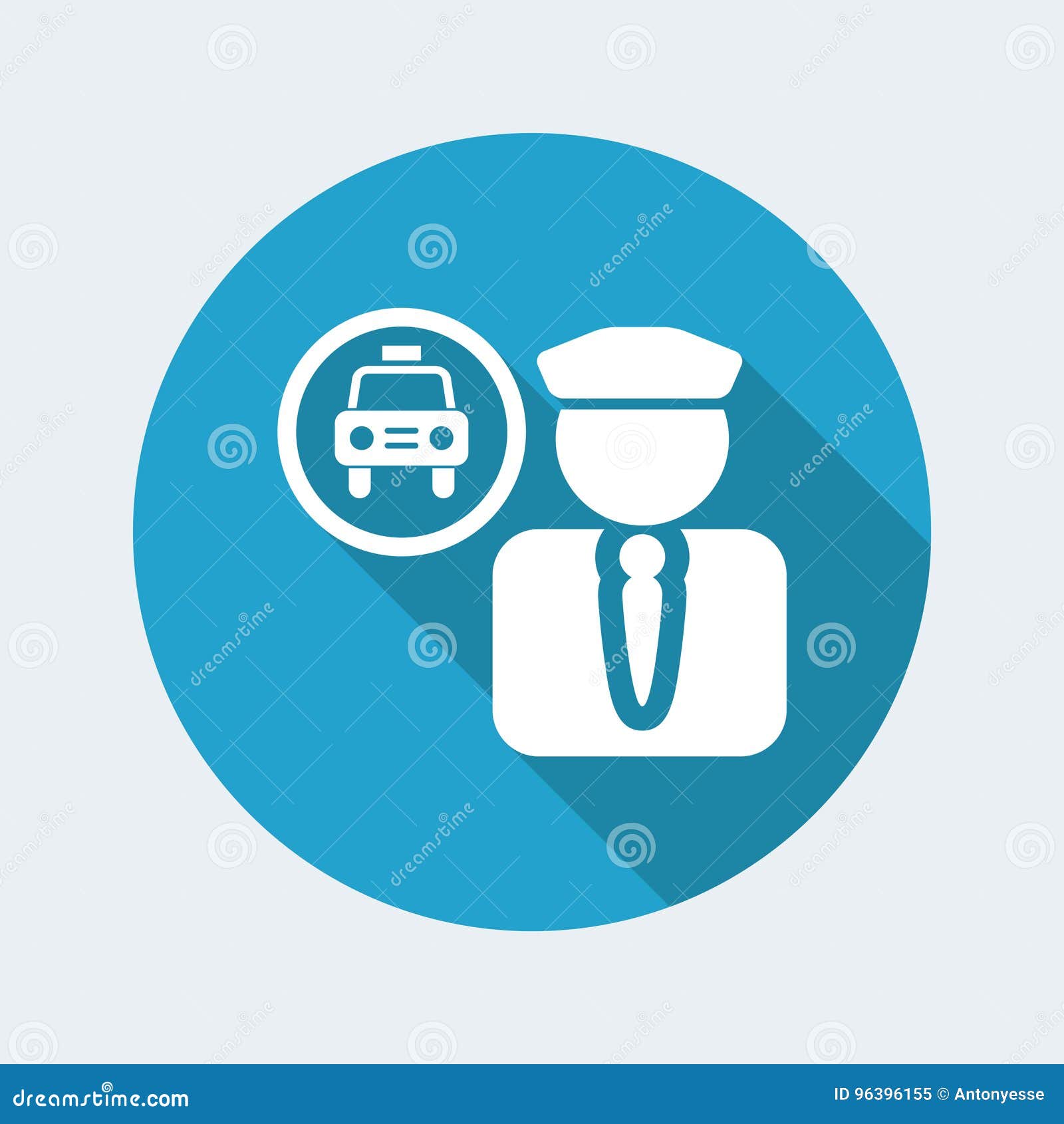 Vector Illustration of Single Isolated Driver Icon Stock Vector ...