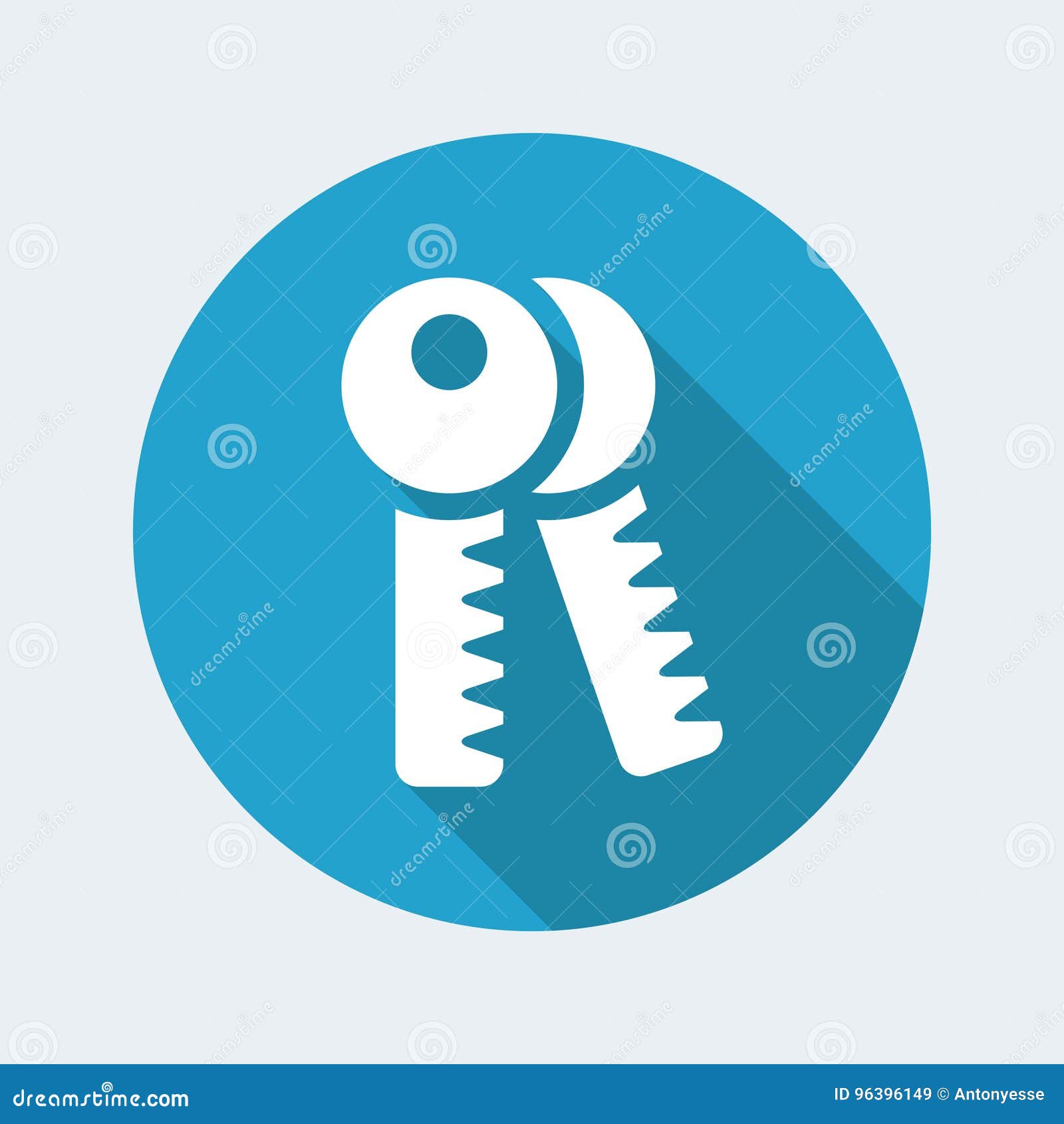 Vector Illustration of Single Isolated Keys Icon Stock Vector ...