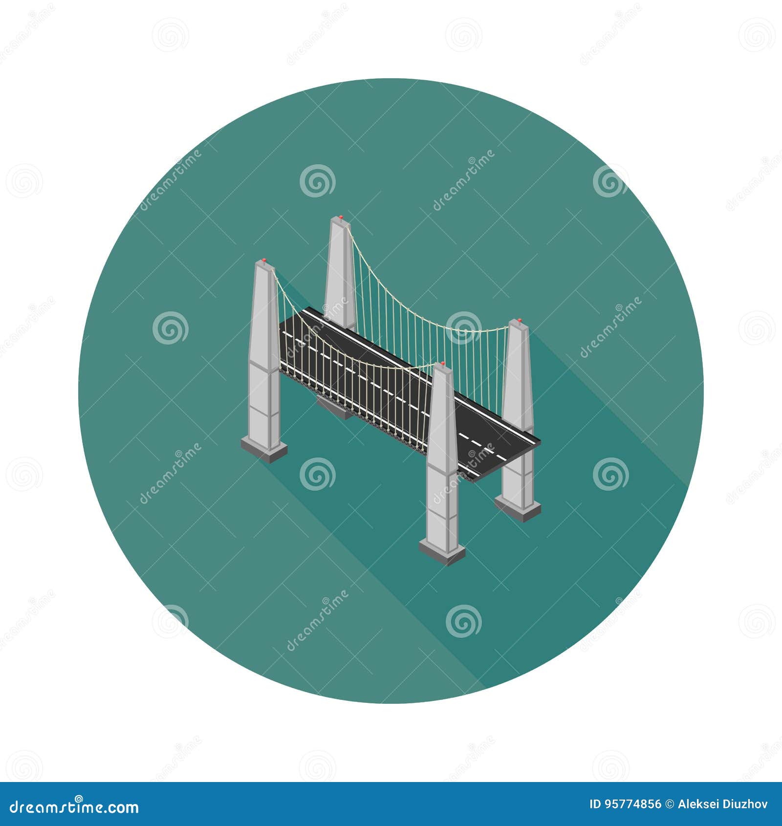 Flat Isometric Cable Stayed Bridge Stock Vector - Illustration of cable ... Flat Isometric Cable Stayed Bridge Stock Vector - Illustration of cable ...