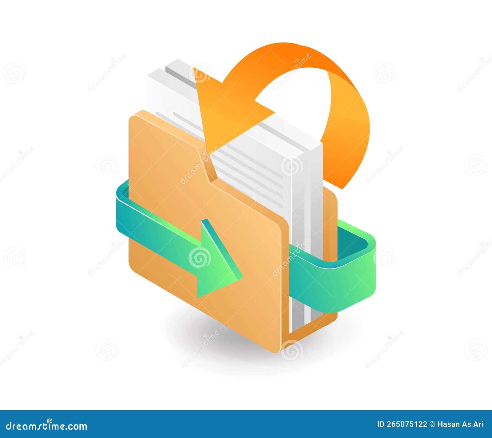 Flat Isometric 3d Flat Illustration of Data Delivery Circulation Stock ...