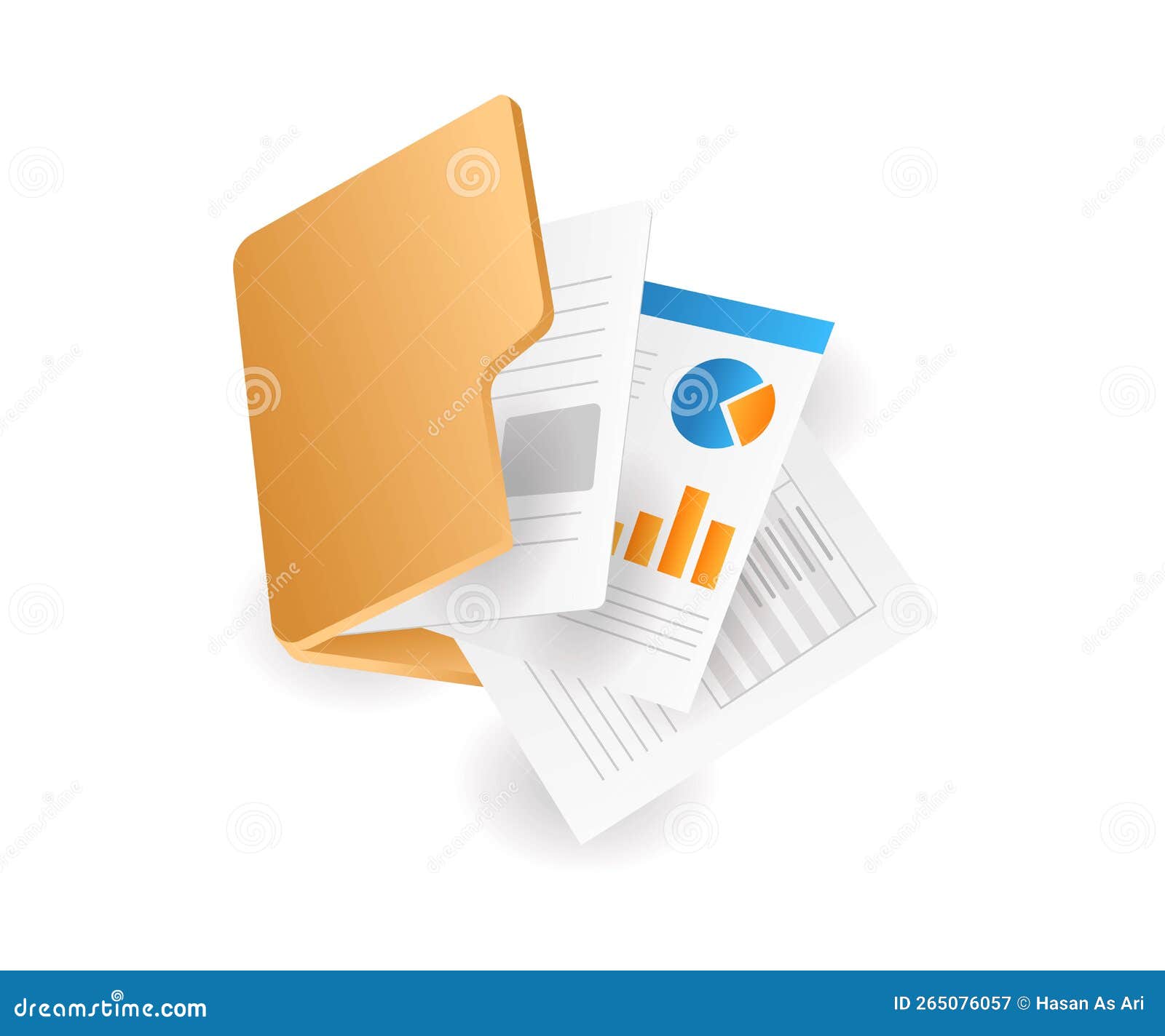 Flat Isometric 3d Flat Illustration Business Analyst Data Folder Stock Illustration ...