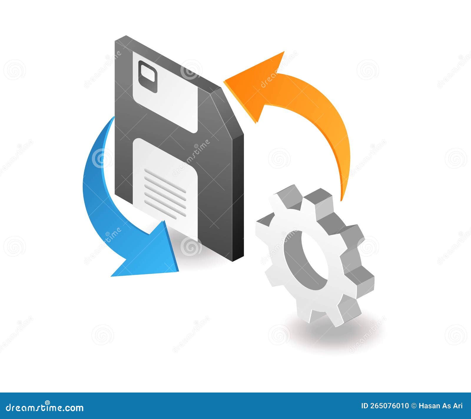 Flat Isometric 3d Flat Illustration Repair Data Recovery Stock ...