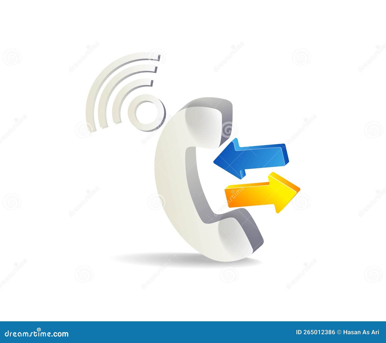 Flat Isometric 3d Illustration Incoming and Outgoing Calling Concept ...