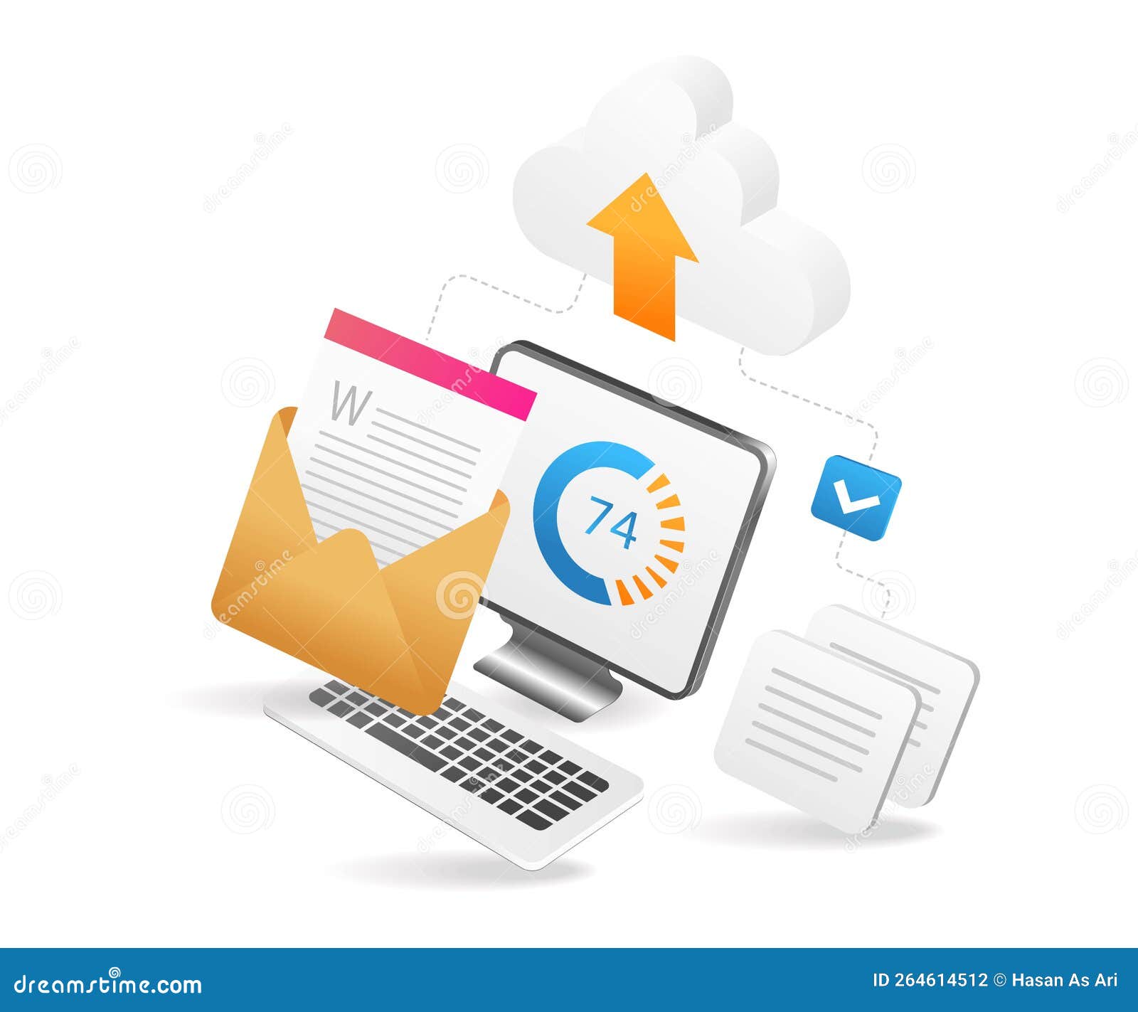 3d Illustration Process of Sending Data To Cloud Server Stock ... 3d Illustration Process of Sending Data To Cloud Server Stock ...