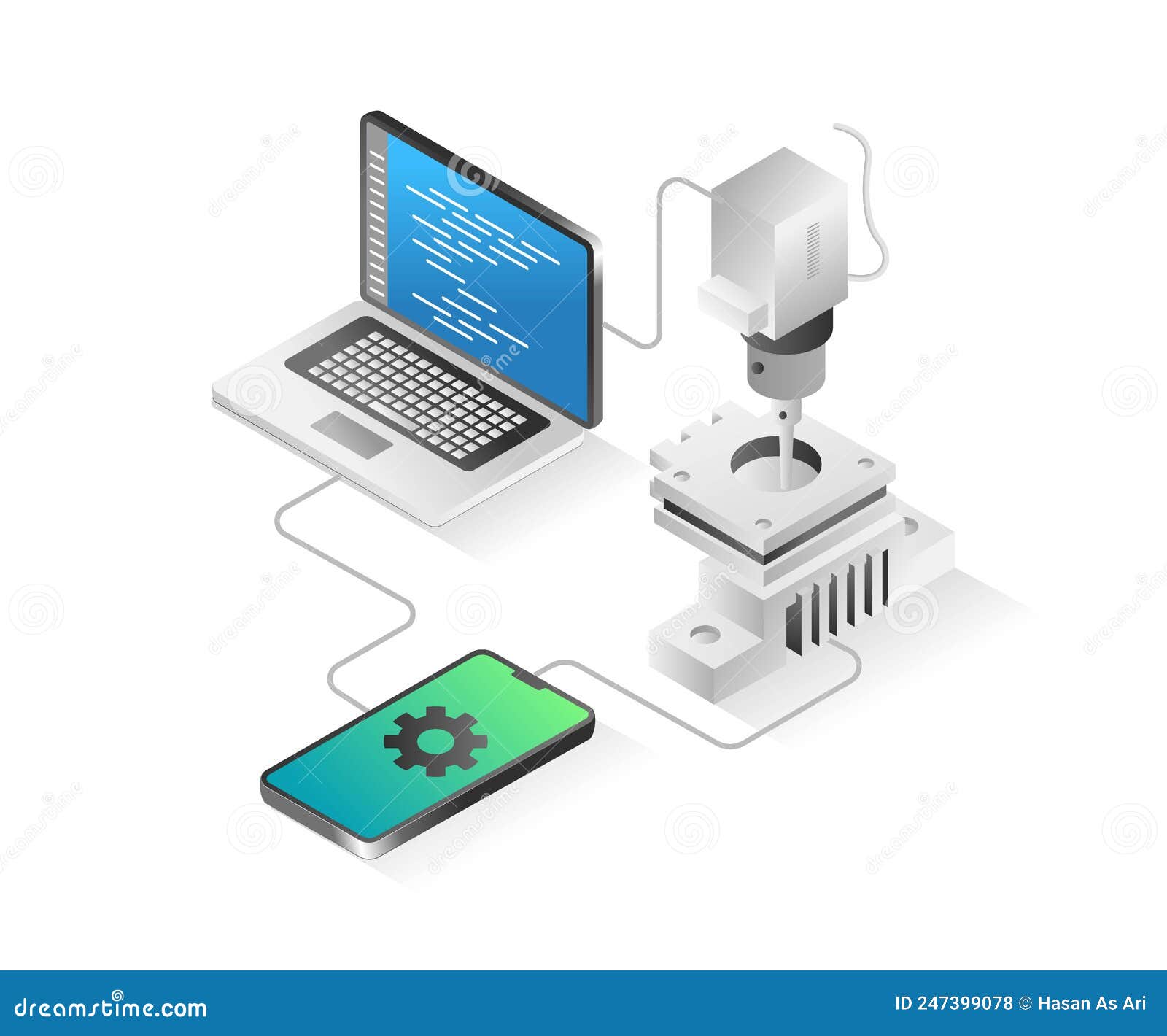 Computer and Smartphone Control Cnc Milling Machine Head Stock ...