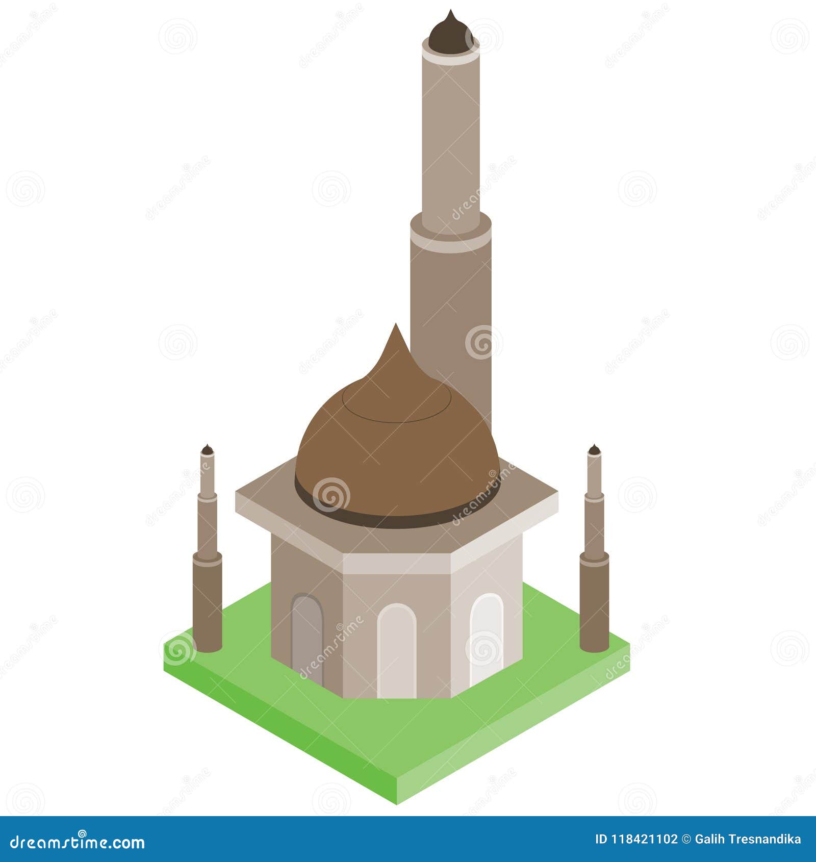 Isometric Mosque. Isometric Icon Or Info Graphic Element Representing ...