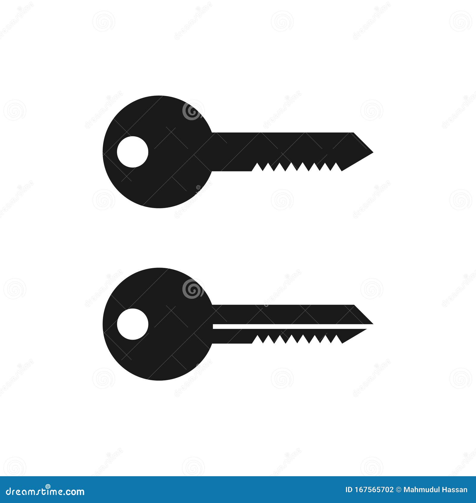 Flat Key Icon Set Sign Vector Illustration â€“ Vector Stock Vector ...