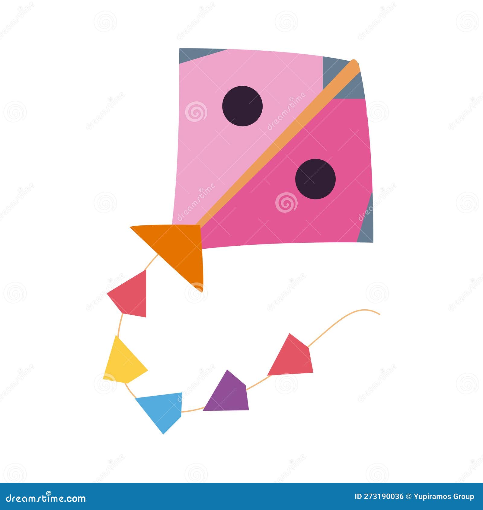 Flat kite design stock vector. Illustration of design - 273190036
