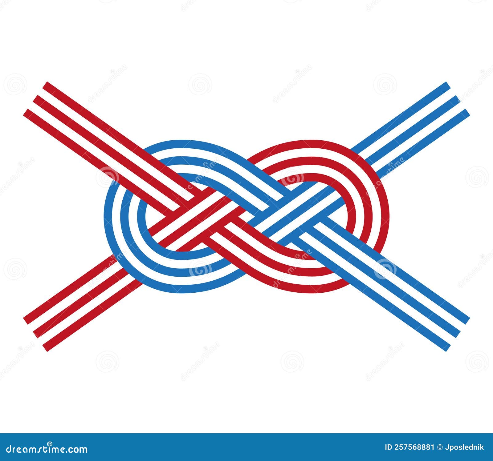 Flat Knot. Square Knot. Reef Knot Stock Vector - Illustration of ...