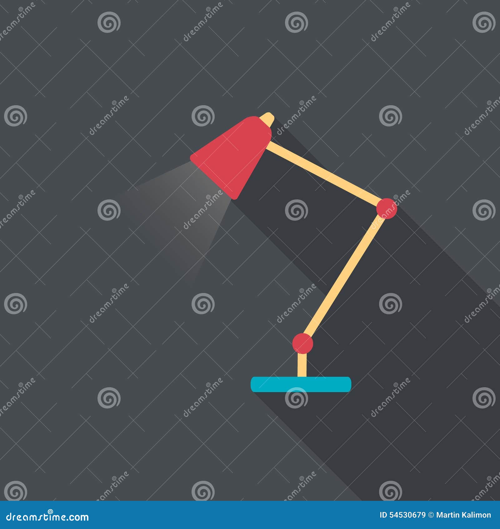 Flat lamp stock vector. Illustration of dark, energy - 54530679