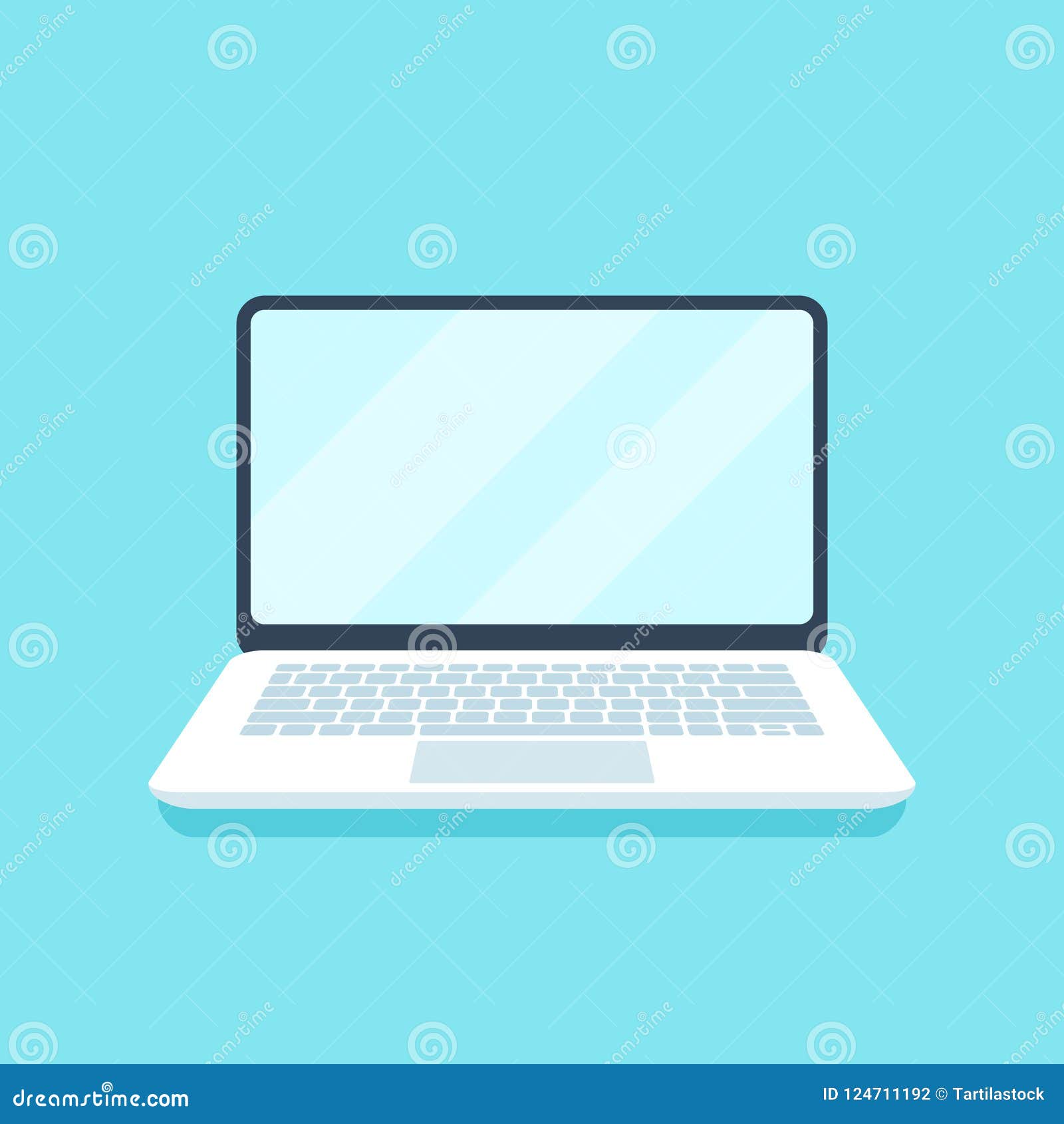 Flat Laptop Computer. Mobile Pc Device, Business Laptops for ...