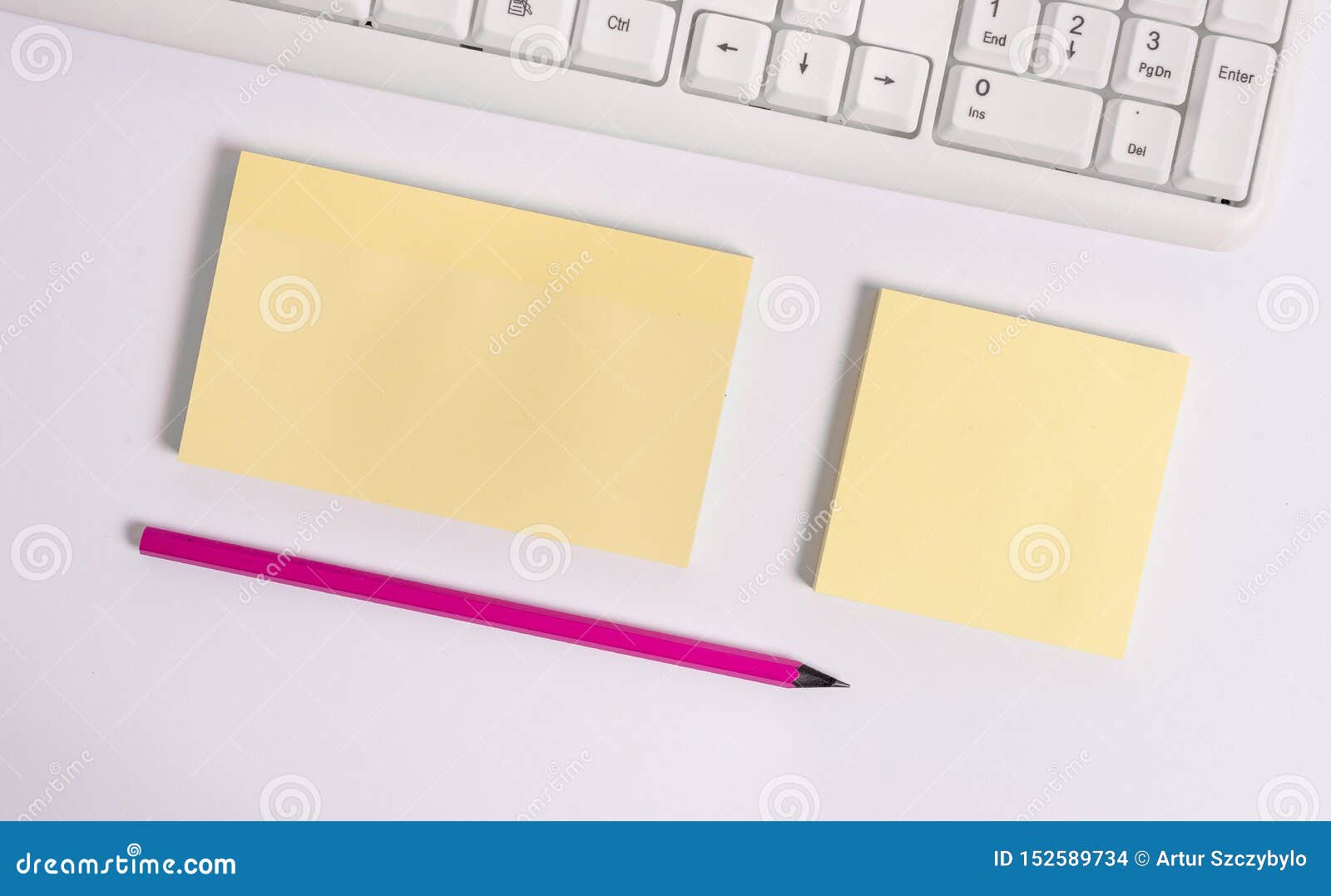 Flat Lay Above Blank Copy Space Sticky Notes with Business Concept ...