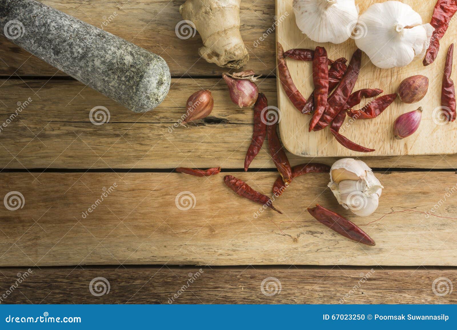 Flat Lay Assorted Spices and Tools Used in the Kitchen by Cooking Stock ...