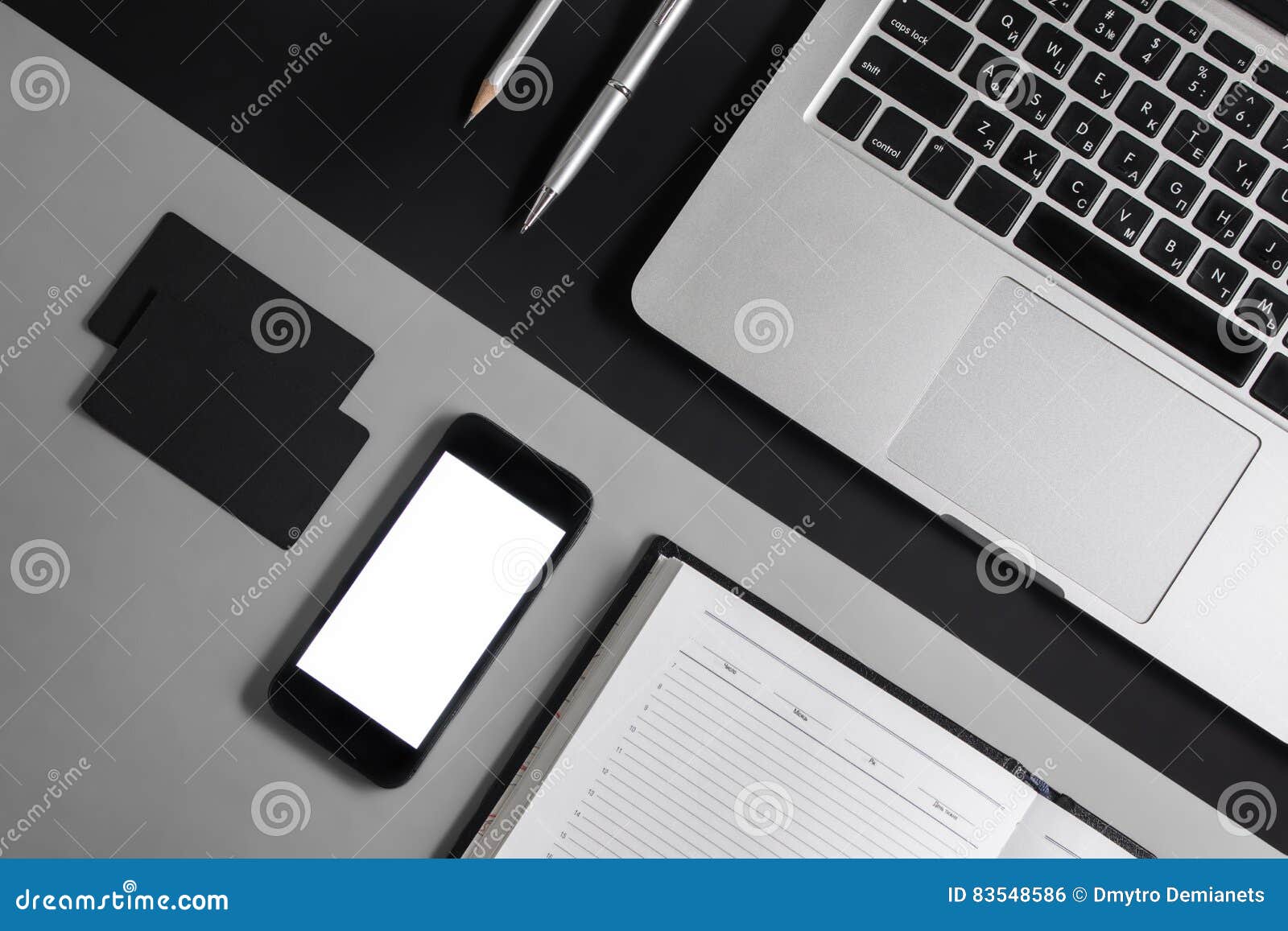 Flat lay of business set stock photo. Image of document - 83548586
