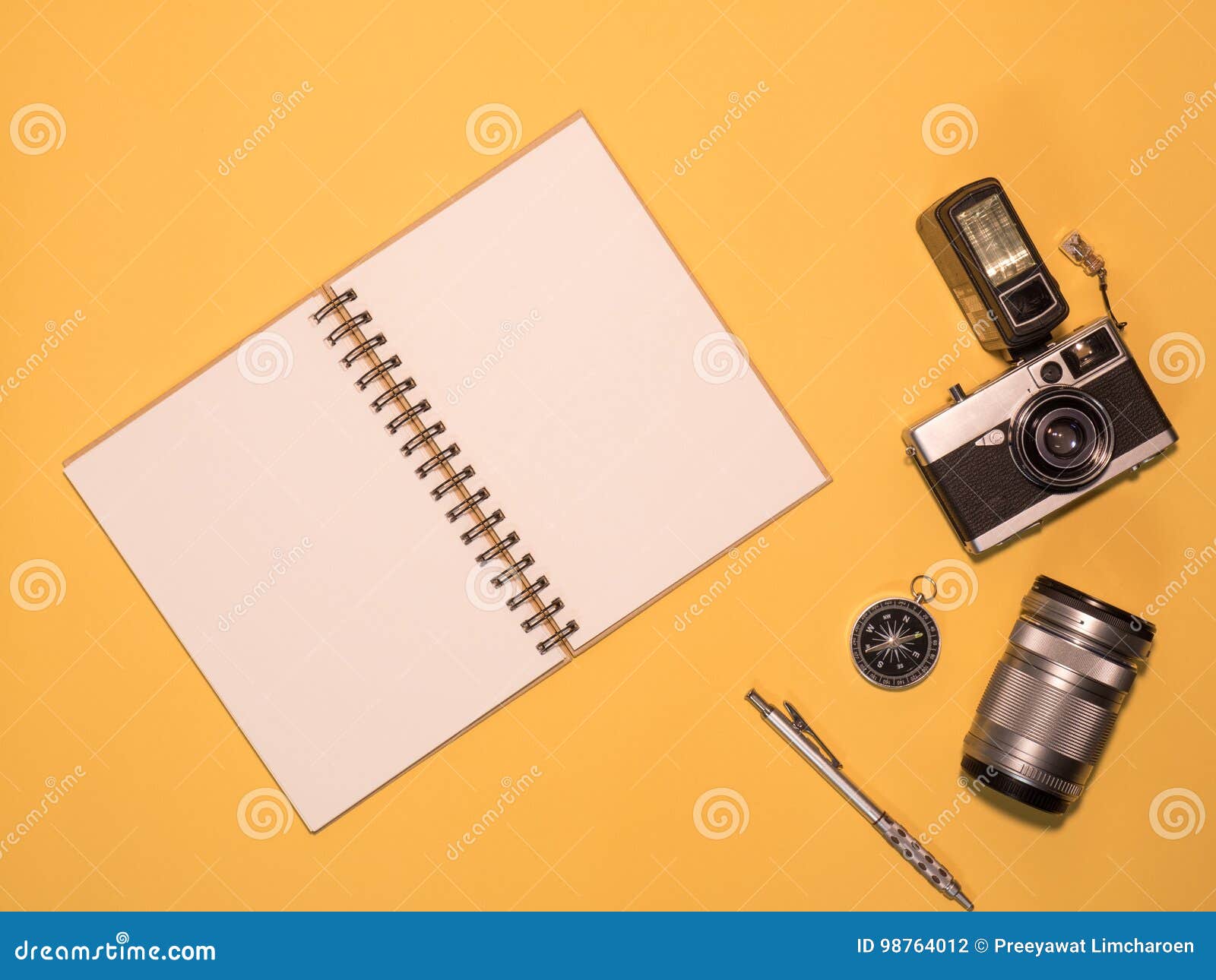 Flat Lay Camera 1 stock photo. Image of design, space - 98764012