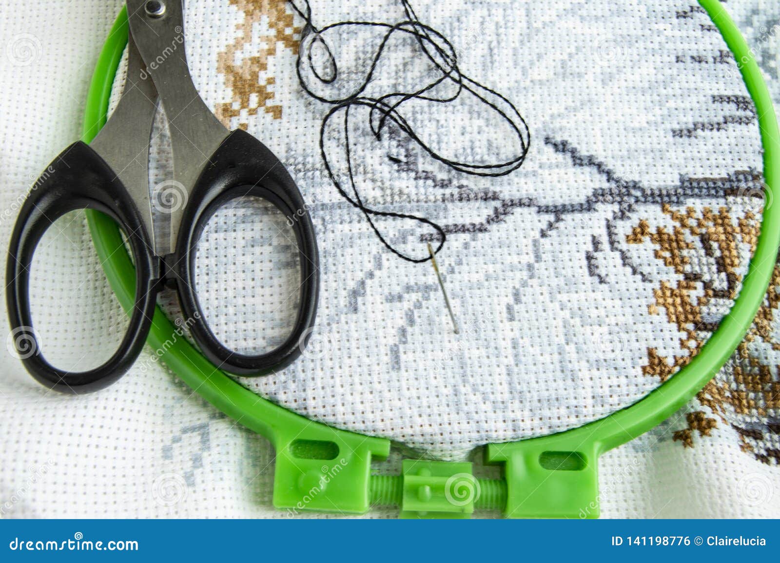 Flat Lay Canvas with a Beautiful Pattern of Bright Sewing Threads ...