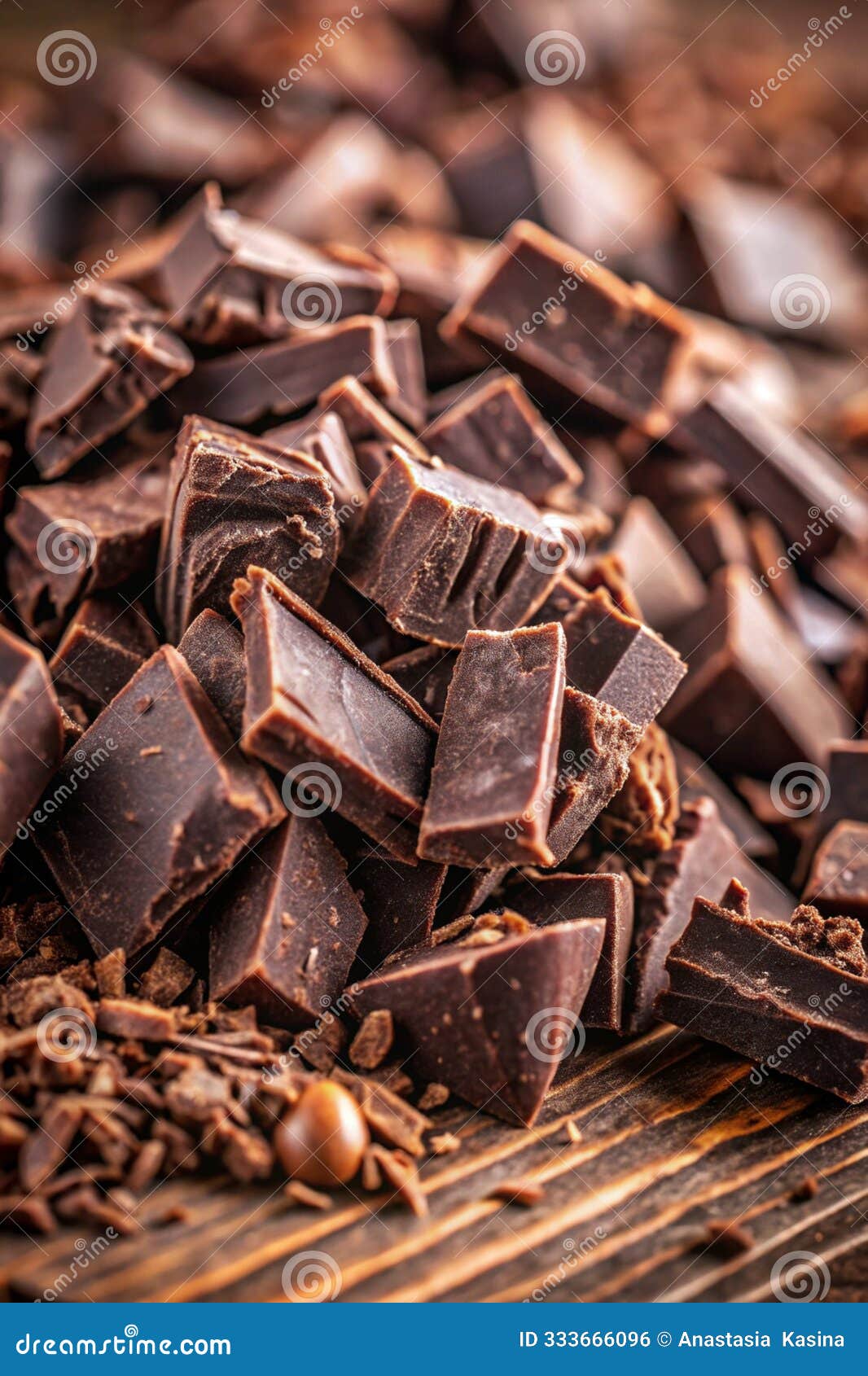 Flat Lay of Chopped Dark Chocolate Stock Illustration - Illustration of ...