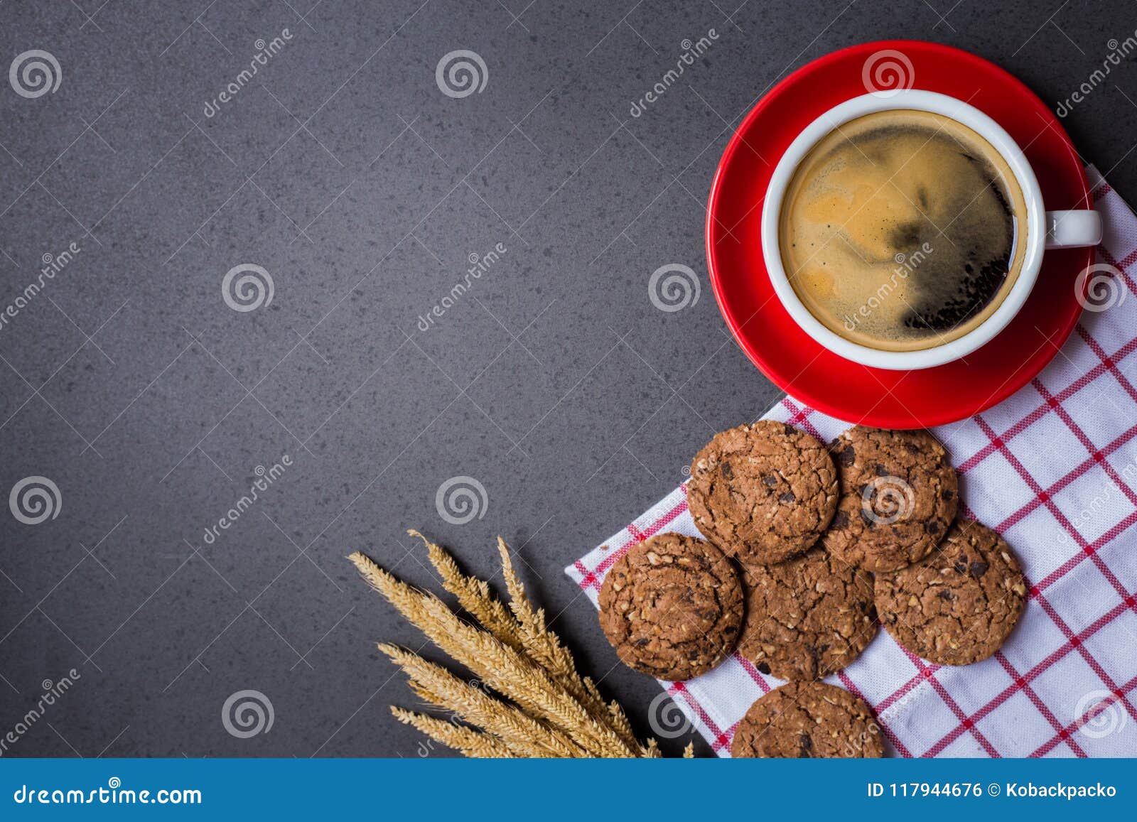 Flat lay coffee concept stock photo. Image of dark, breakfast - 117944676