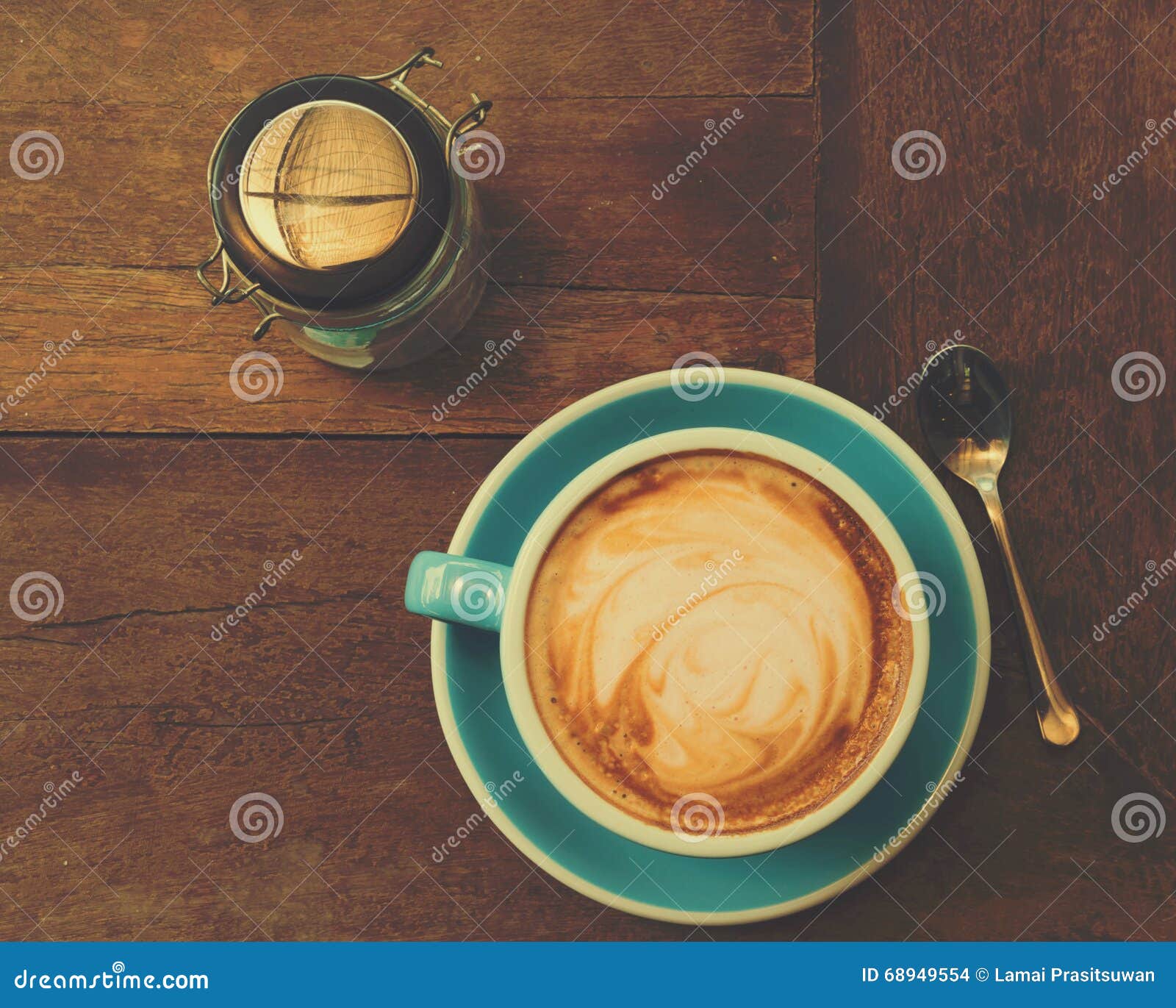Flat lay coffee in morning stock photo. Image of morning - 68949554