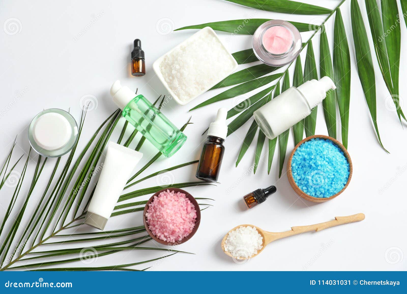 Flat Lay Composition With Cosmetic Products Stock Image Image Of