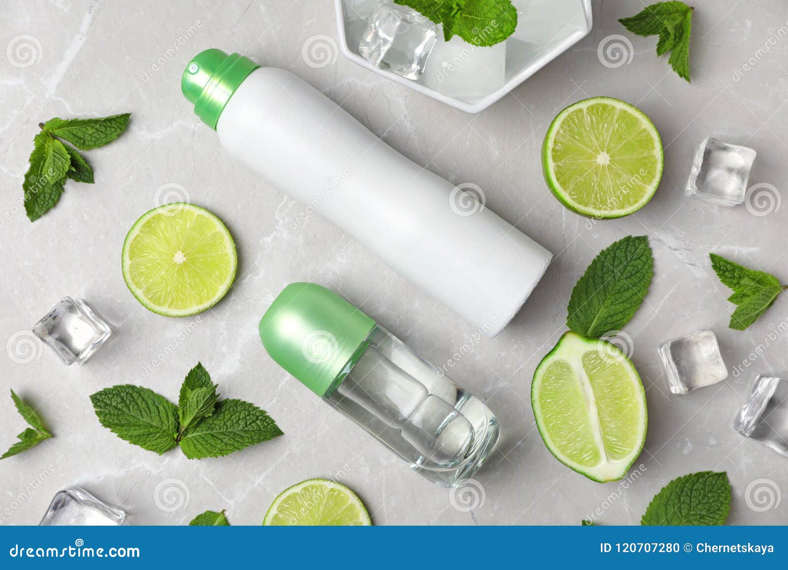Flat Lay Composition with Different Deodorants Stock Photo - Image of ...