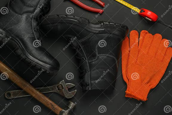 Flat Lay Composition with Different Industrial Working Tools Stock ...