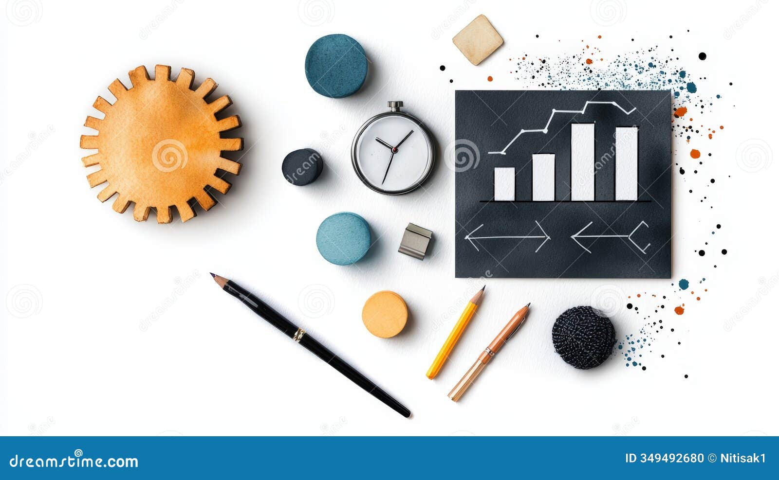 Chart Of Productivity And Growth Of Statistical Indicators. Business ...