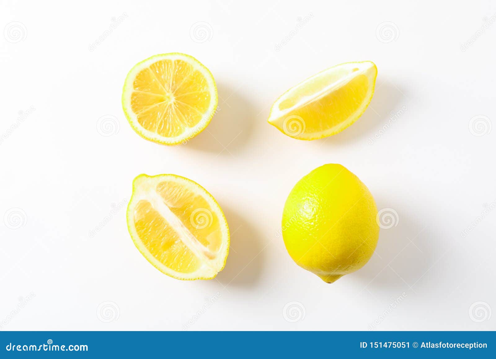 Flat Lay Composition with Lemons on White Background Stock Image ...