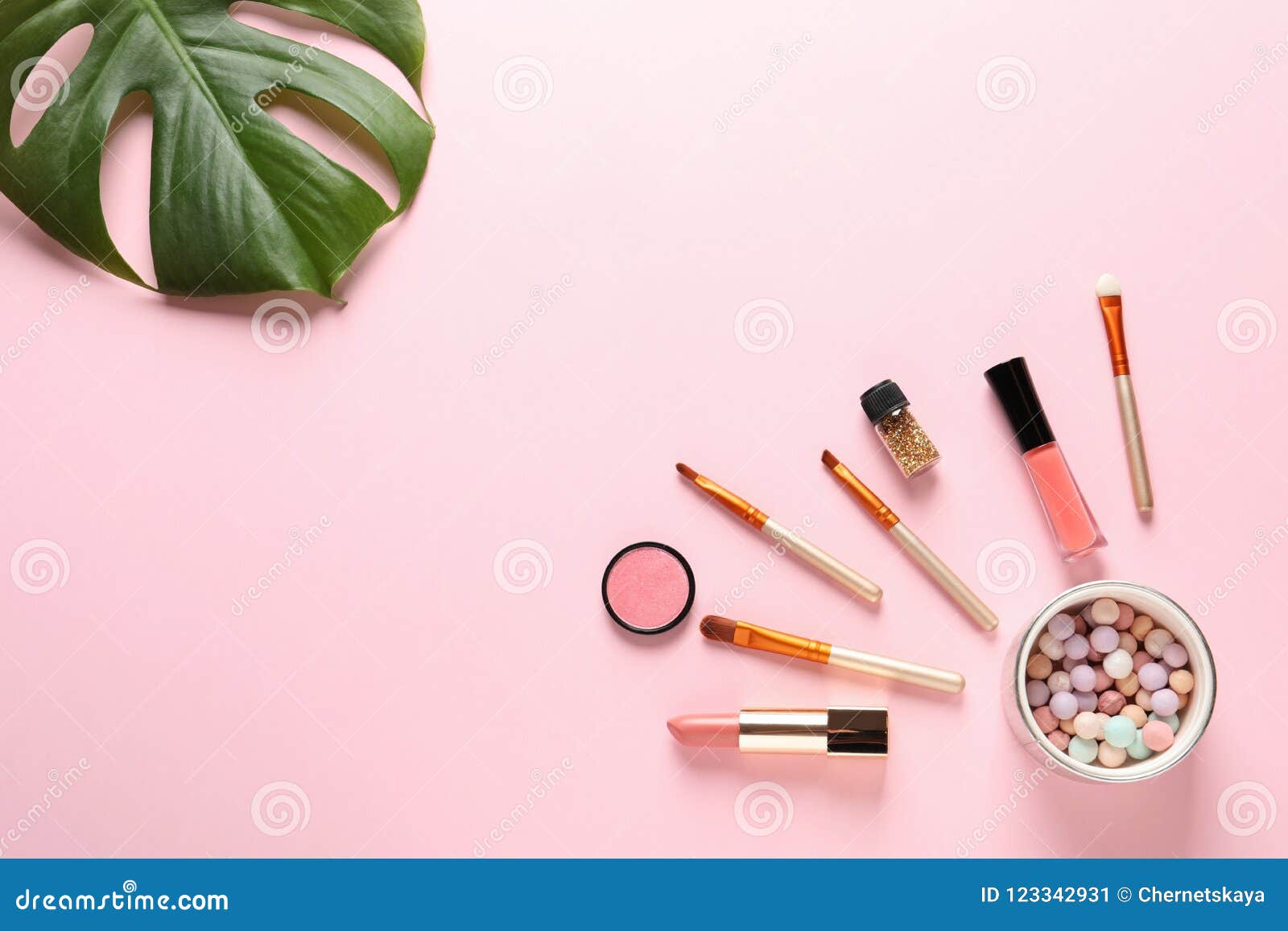 Flat Lay Composition with Products for Decorative Makeup Stock Image ...