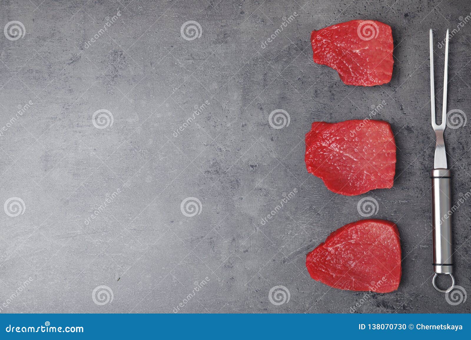 Meat Carving Fork On Black, A Panorama With A Place For Text, Abstract ...