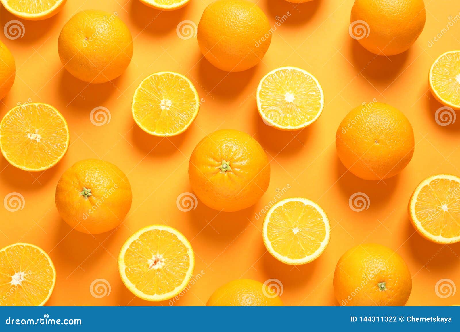 Flat Lay Composition with Ripe Oranges Stock Photo - Image of fruit ...
