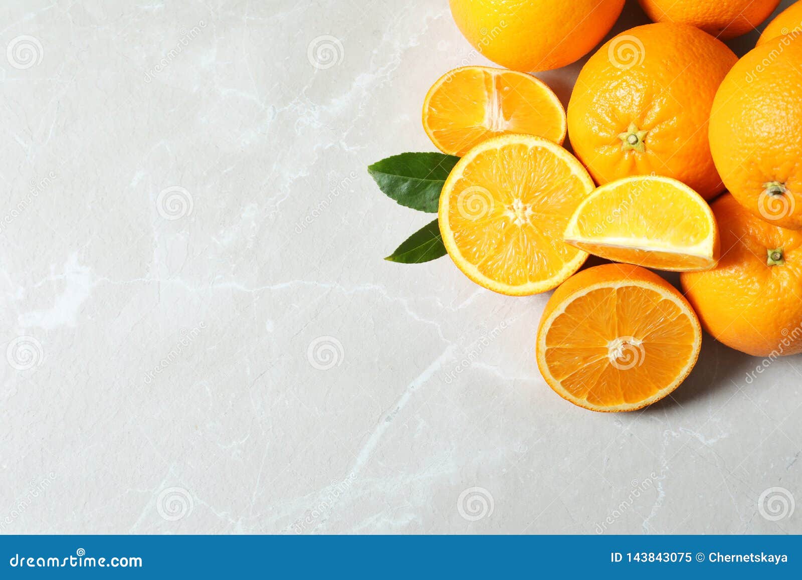 Flat Lay Composition with Ripe Oranges on Light Background Stock Image ...