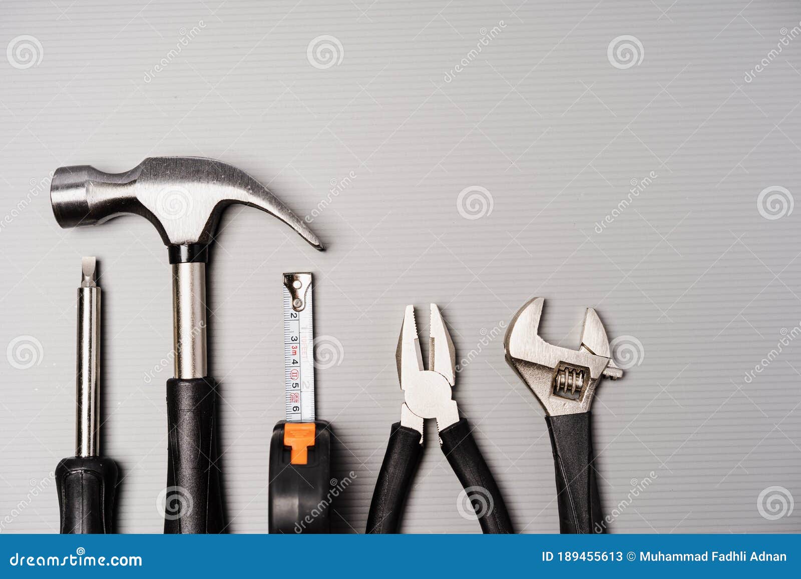 Flat Lay Composition of a Set of Tools Stock Image - Image of tape ...