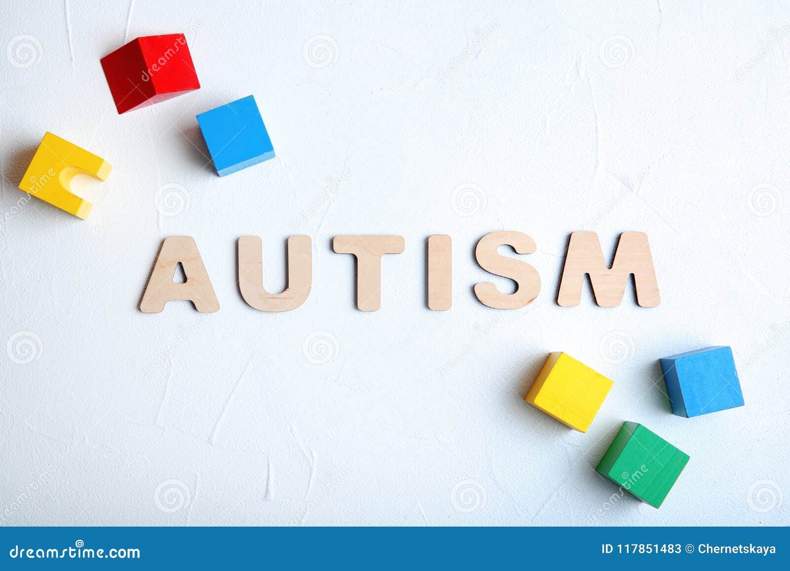 Flat Lay Composition with Word AUTISM Stock Image - Image of cubes ...