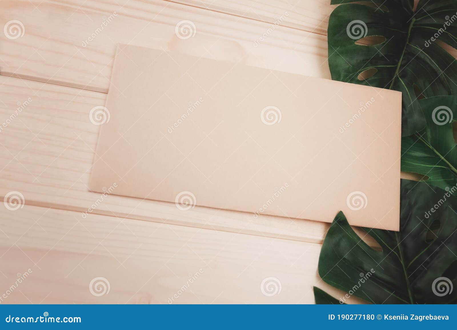 Flat Lay Craft Brown Envelope on Rustic Table with Three Sheets of ...