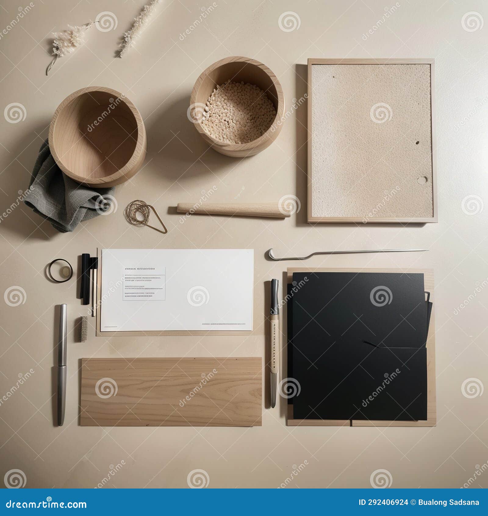 Flat Lay of Creative Architect Moodboard Composition with Samples of ...