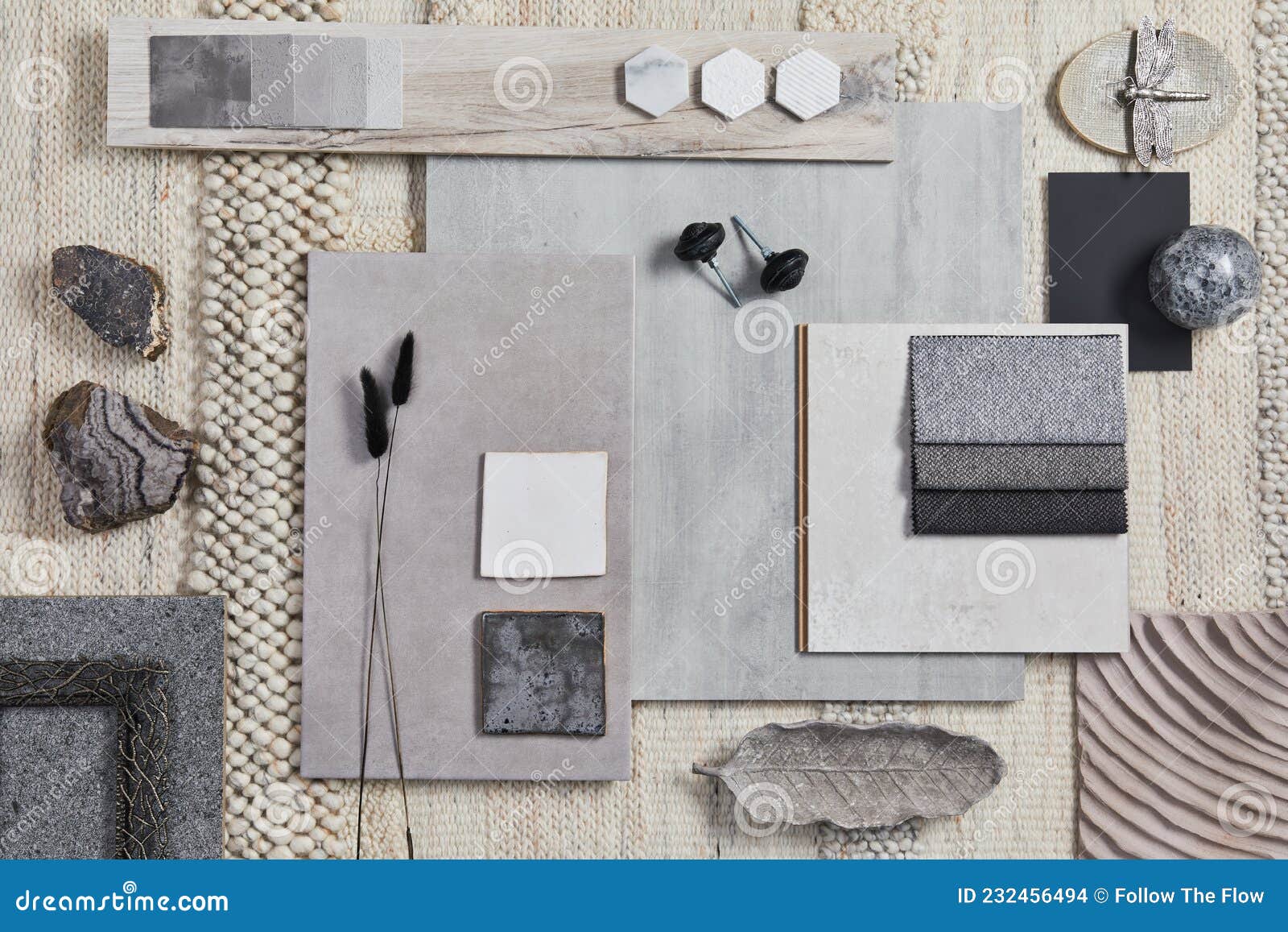 Flat Lay Design of Creative Architect Moodboard Composition with ...