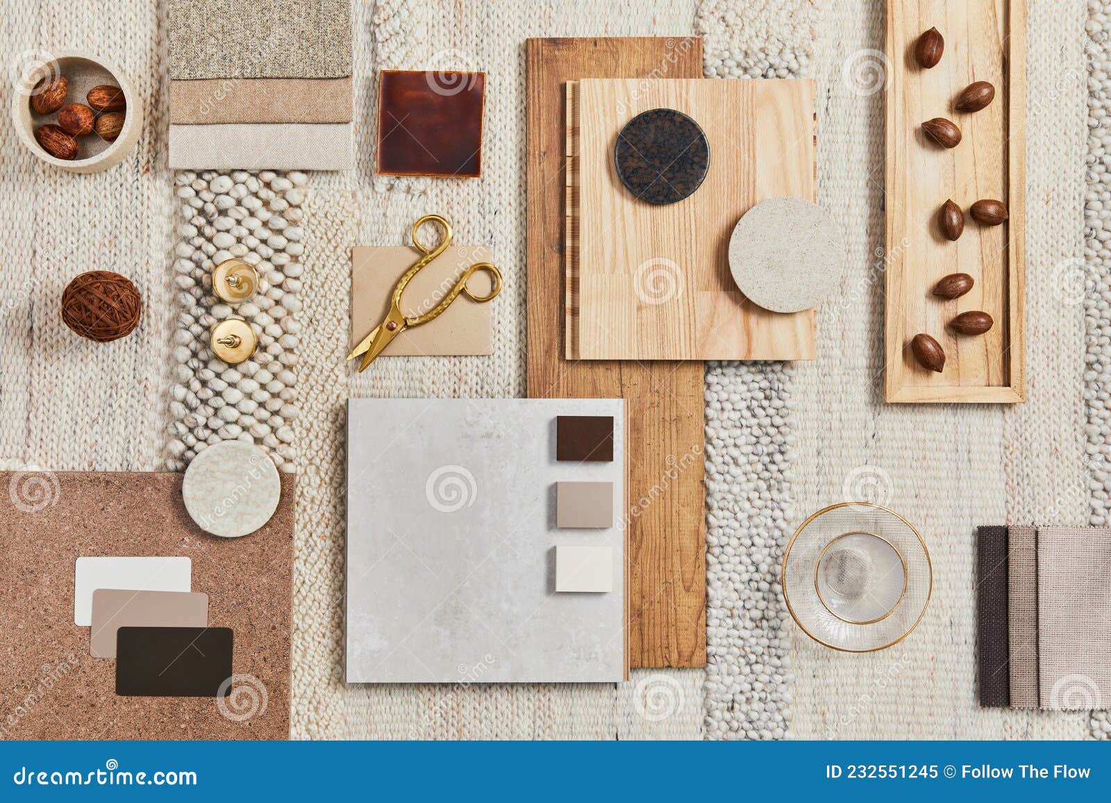 Flat Lay Design of Creative Architect Moodboard Composition with ...