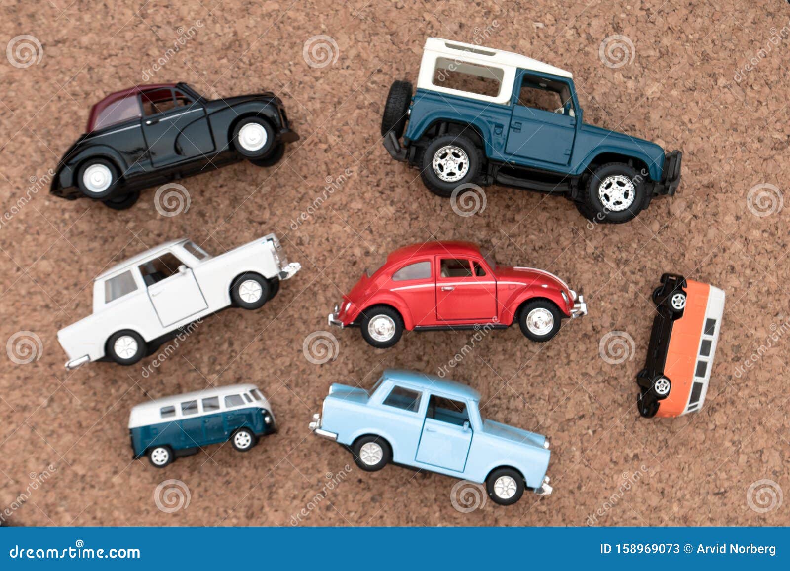 Flat Lay of Toy Cars in Various Colors Stock Image - Image of retro ...