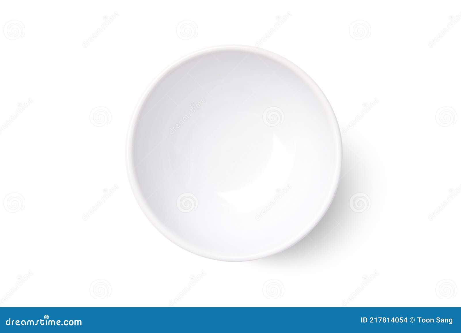 Flat Lay of Empty White Ceramic Bowl. Stock Photo - Image of white ...