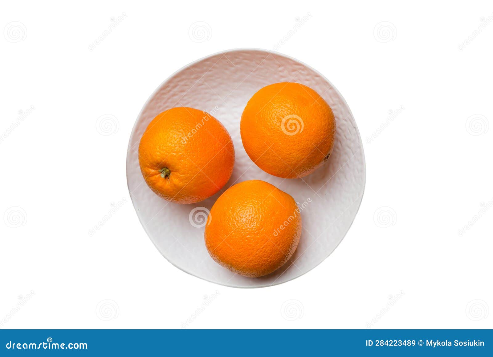 Flat Lay of Fresh Orange Fruit with Sliced in Plate Isolated on White ...