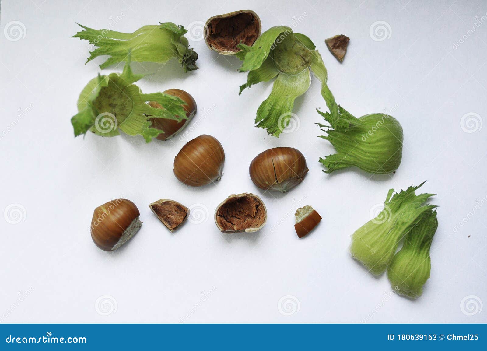 Flat Lay Hazelnuts and Bathbomb. Stock Image - Image of plant, nuts ...