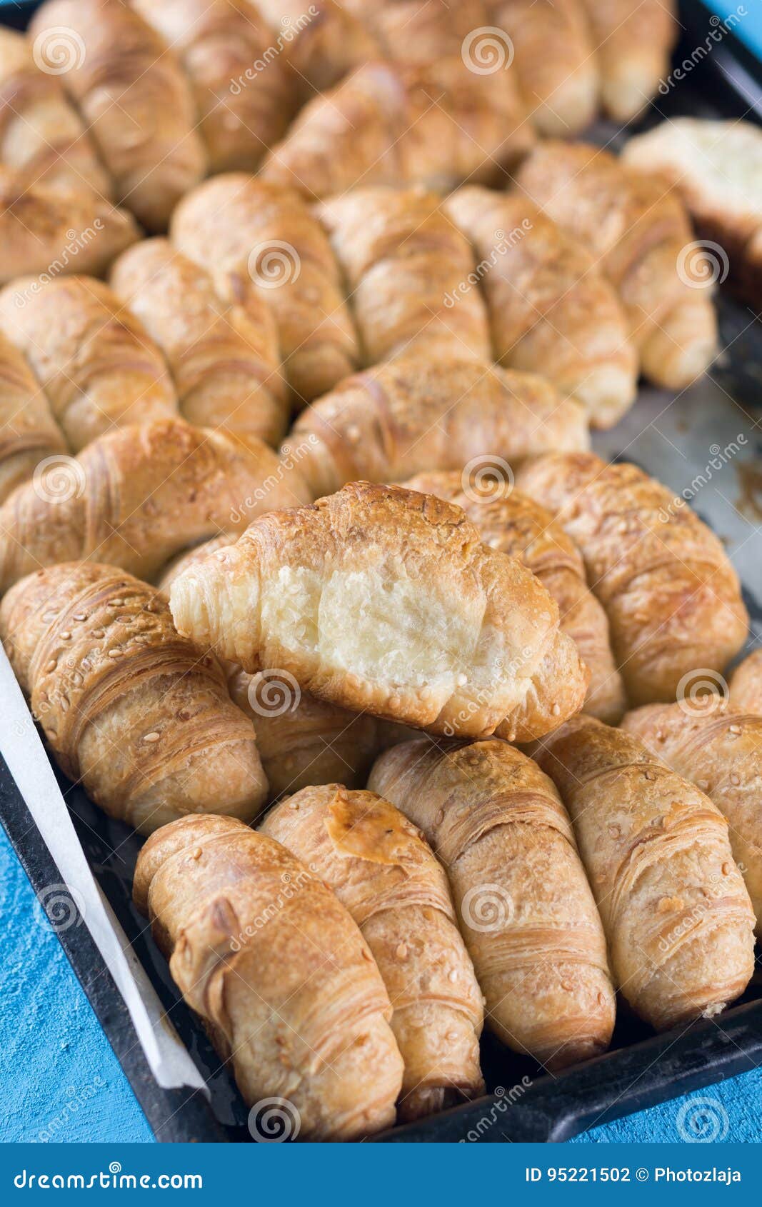 Flat Lay Image Domestic Buns in the Baking Pan Stock Photo - Image of ...