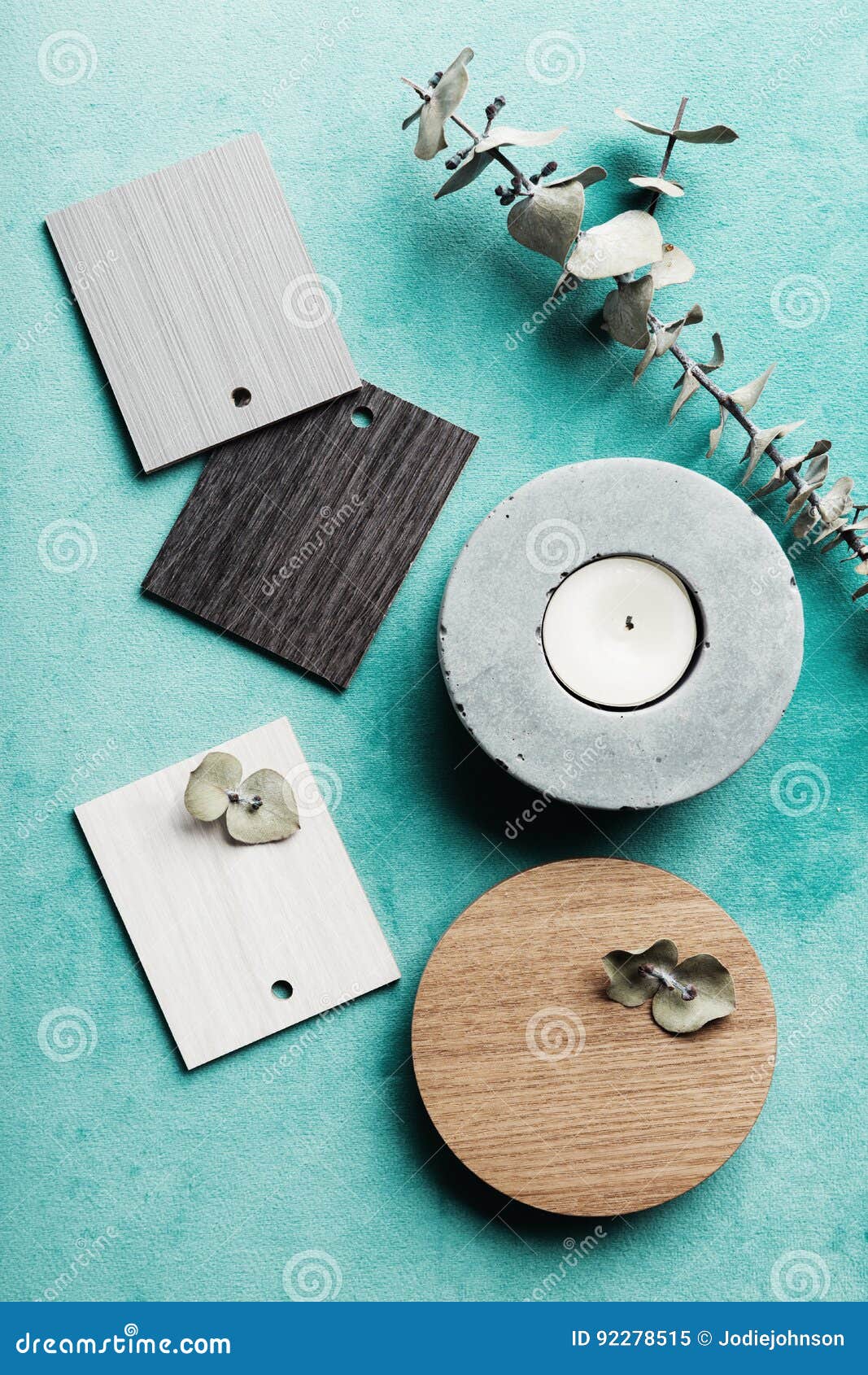 Flat Lay Interior Decor Objects for a Color Scheme Stock Image - Image ...