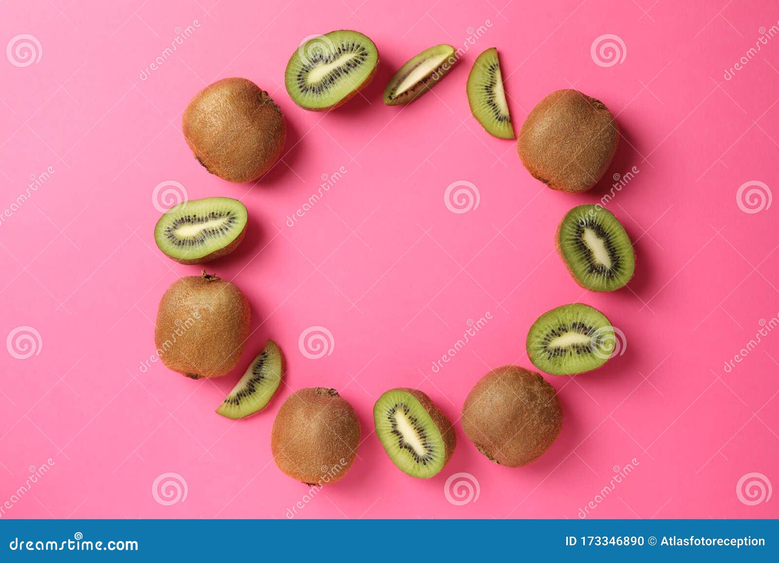 Kiwi With Pink Background Stock Photography | CartoonDealer.com #182866556