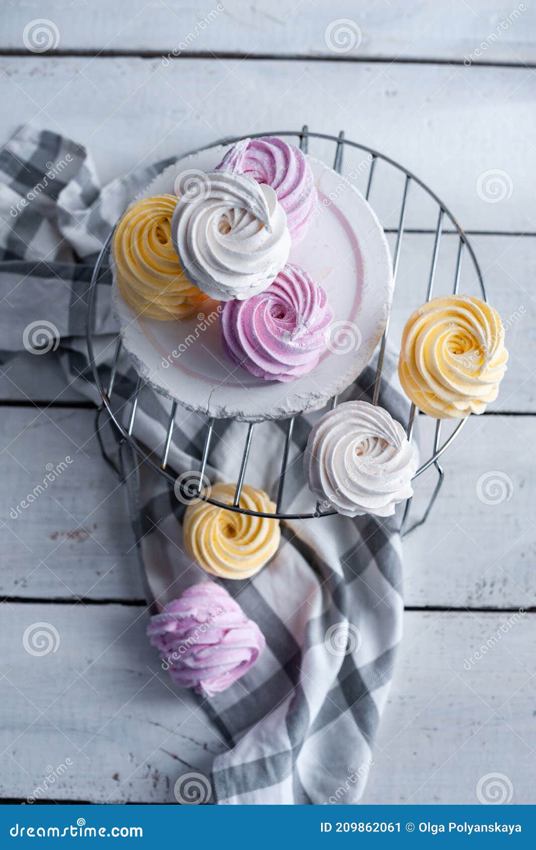 Flat Lay Marshmallow Assorted Three Flavors, Top View Stock Image ...