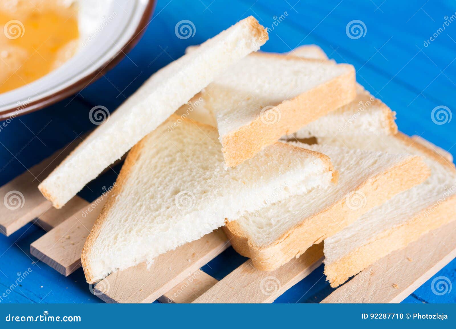Flat Lay Mixed Eggs with Toast Bread for French Toast Stock Photo ...